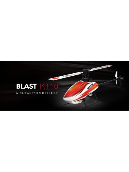XK K110 Blast 6CH Brushless 3D6G System RC Helicopter RTF